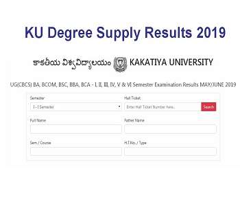 KU Degree Supply Results 2021 kuonline.co.in Kakatiya University UG ...