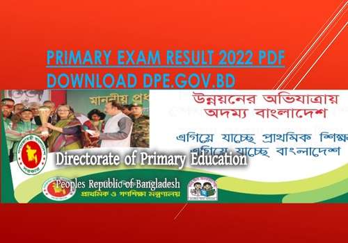 Primary Exam Result 2022 pdf download dpe.gov.bd DPE Result 2nd Phase ...
