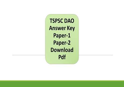 TSPSC DAO Answer Key-Divisional Account Officer OMR Exam Sheet 2023 Pdf Download ...
